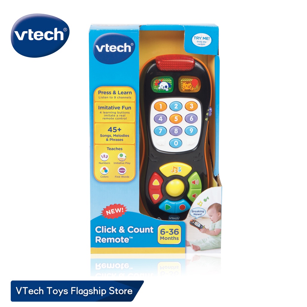 VTech Pretend Remote Control Toys Click Count Remote for baby infant ...