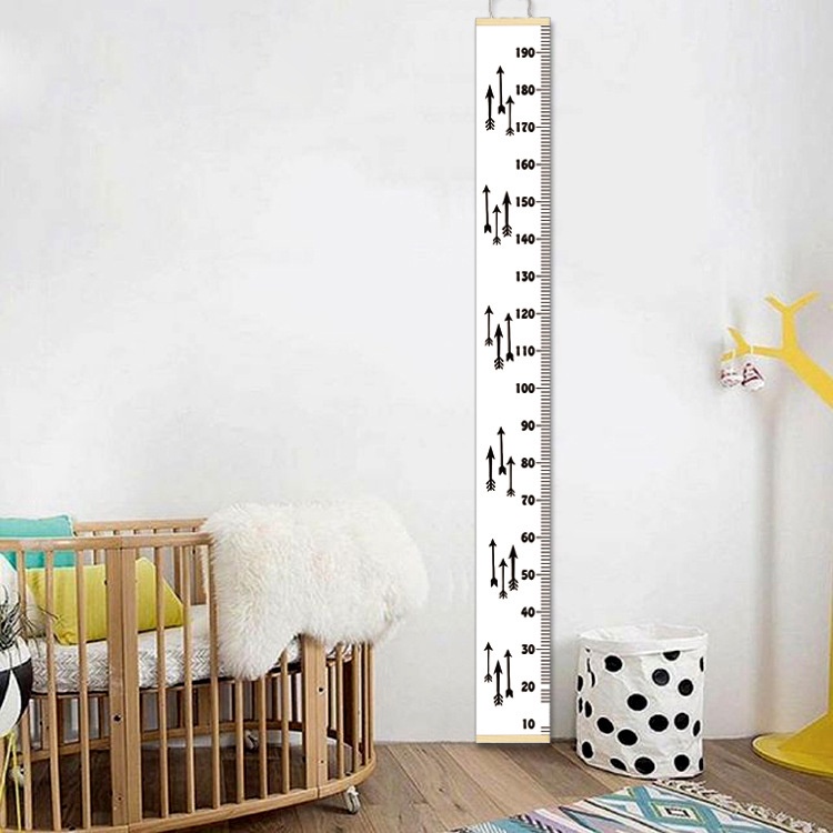 การเรียนรู้และการศึกษาBaby Kids Growth Chart Record Wood Frame Wall ...