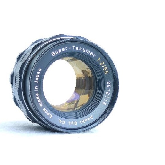 เลนส์มือหมุน Super-Takumar 55 mm F2 ( Yellow) mount M42. ระยะPortrait ...