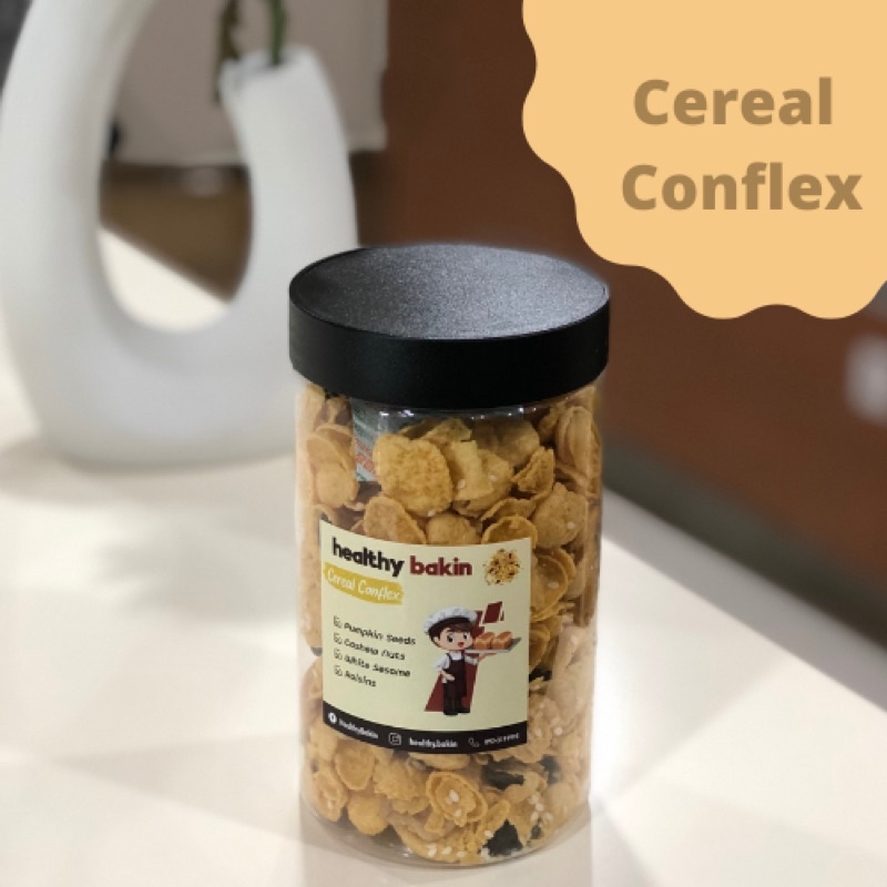 คอนเฟล็กคาราเมลผสมธัญพืช HealthyBakin >> Cereal Conflex | Shopee Thailand