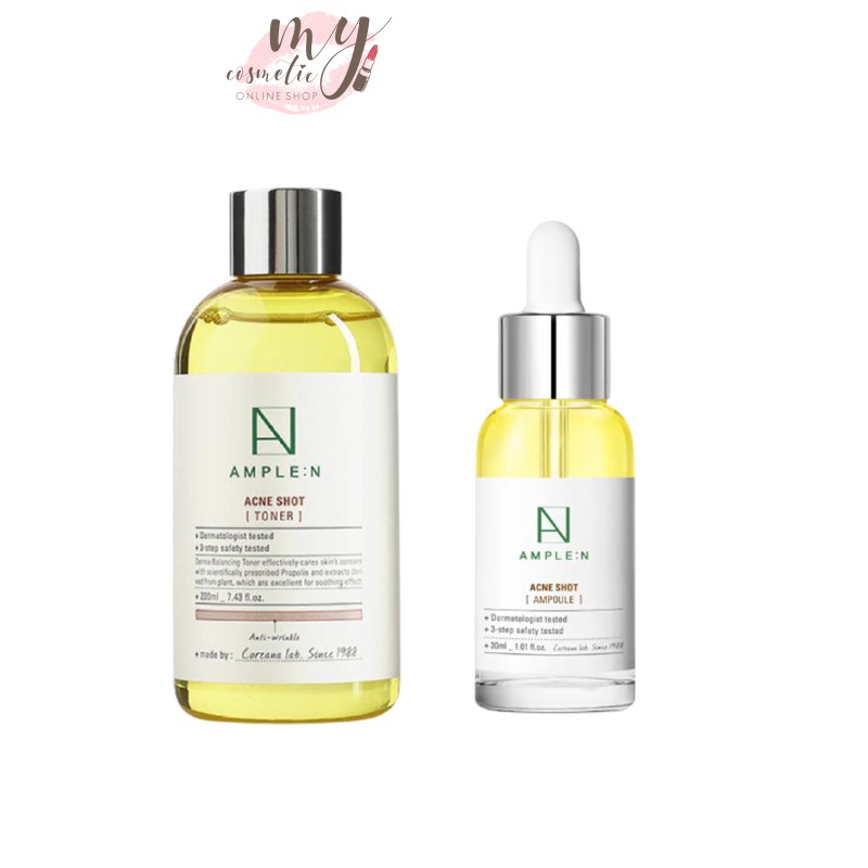 (พร้อมส่ง) Coreana Ample N Acne Shot ( โทนเนอร์ +สำลี กล่องสวย ) | Shopee Thailand