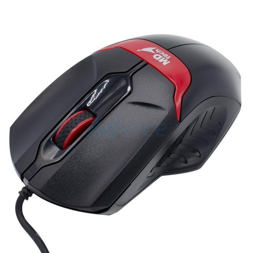 MD-TECH USB Optical Mouse (MD-59) Black/Red | Shopee Thailand
