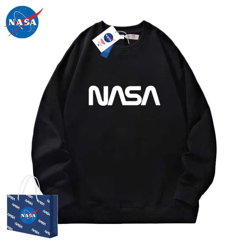 เสื้อกันหนาวลําลอง คอกลม แขนยาว ทรงหลวม ลาย Nasa Co-Branded แฟชั่นฤดู ...