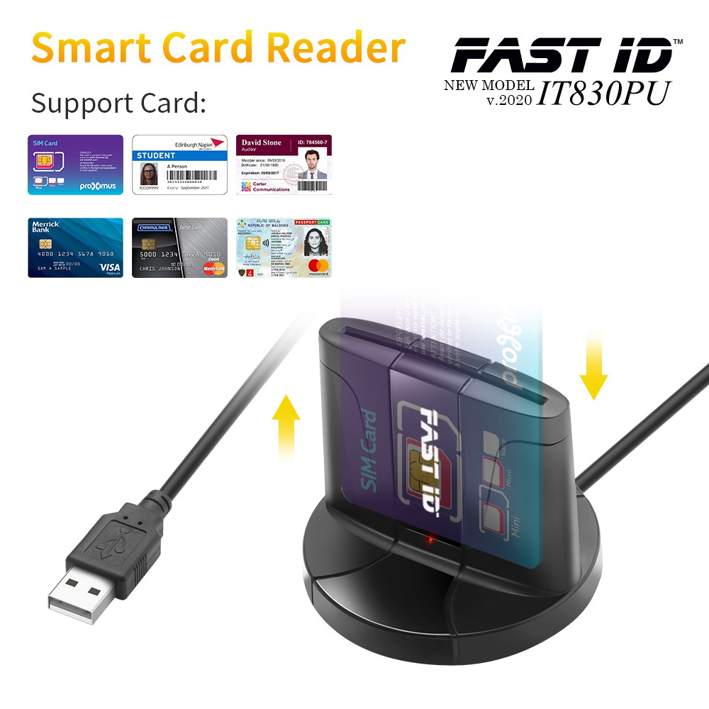 ใหม่ล่าสุด เครื่องอ่านบัตรประชาชน FAST ID รุ่น IT830PU อ่านบัตร มาตรฐาน ...