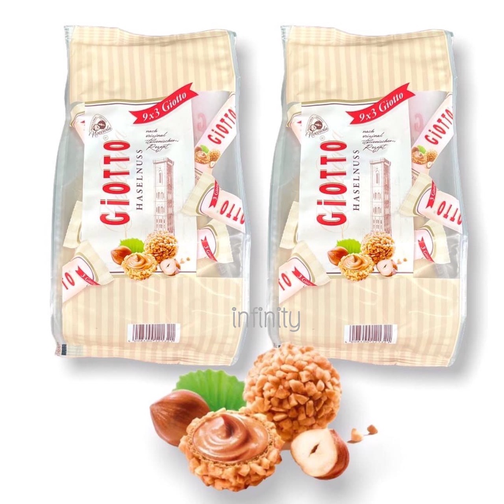 Ferrero Giotto Hazelnut Filled Balls เฟอร์เรโร่ ลูกบอลช็อกโกแลตสอดไส้ฮา ...