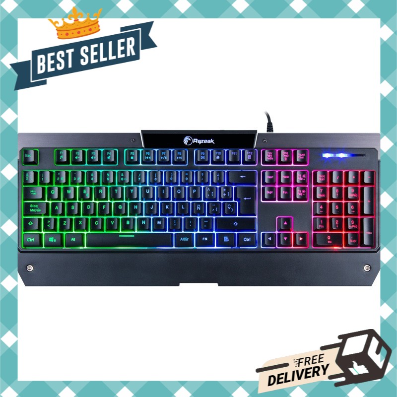 OKER KM-986 คีย์บอร์ดThe Clympus RGB Voice Control Rainbow Illuminated ...