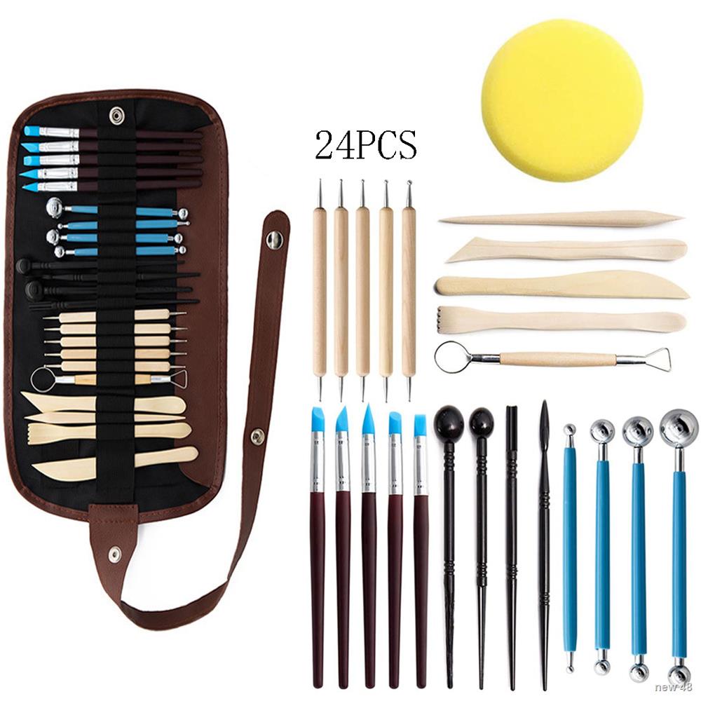 เครื่องมือ 24PCS Polymer Modeling Clay Sculpting Tools Set Rock ...