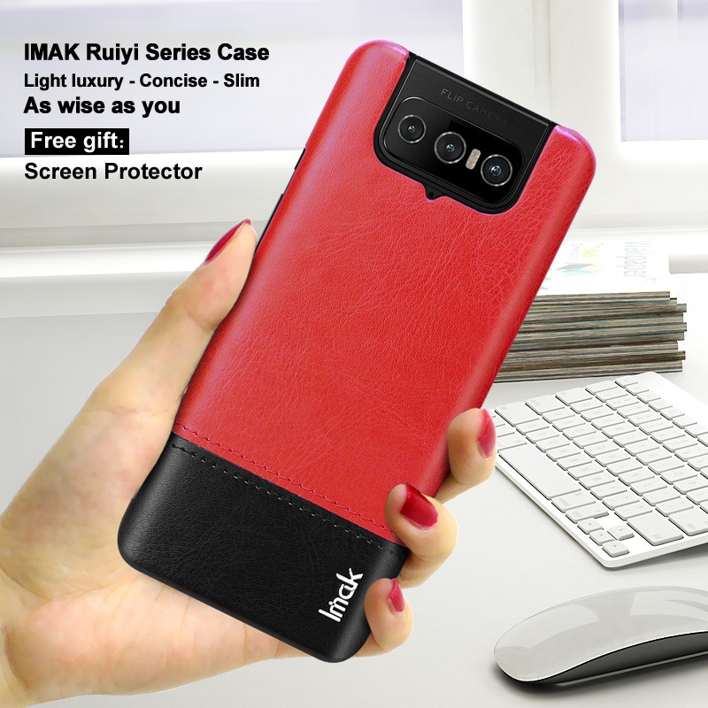 iMak Hard Cover Asus Zenfone 8 Flip Business Slim Hard Phone Case ...