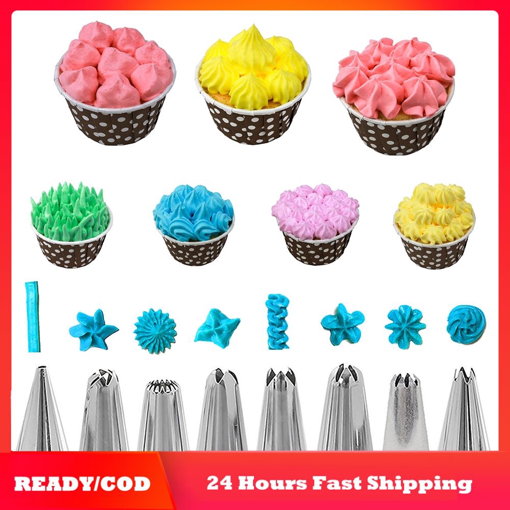 [LHGC] 5Pcs Round Fine Hole Icing Piping Nozzles Cream Tips Decorating ...