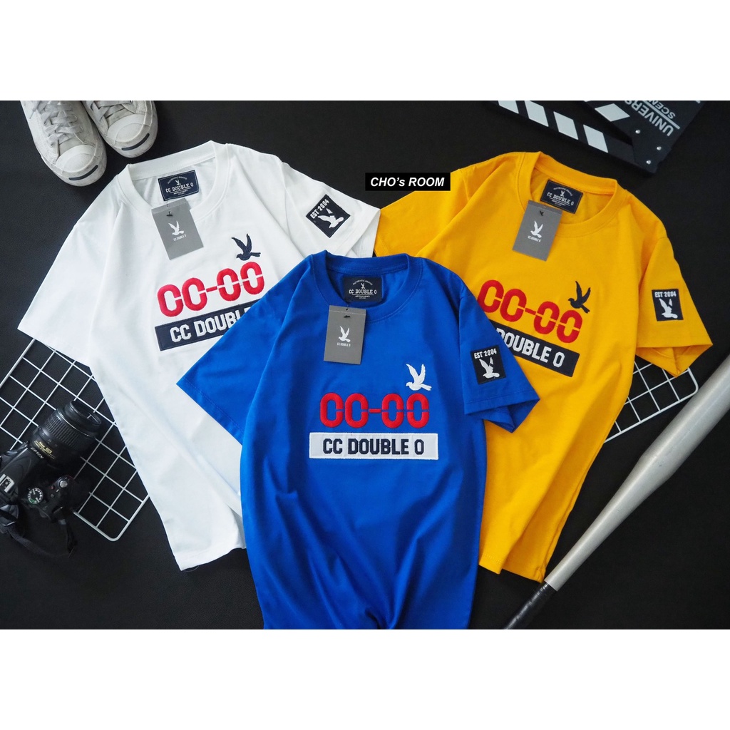 เสื้อยืดแขนสั้นงานปัก-งานป้าย CCOO คาดอก Cotton 100. (SMLXL) No.18 - zig_zagroom - ThaiPick