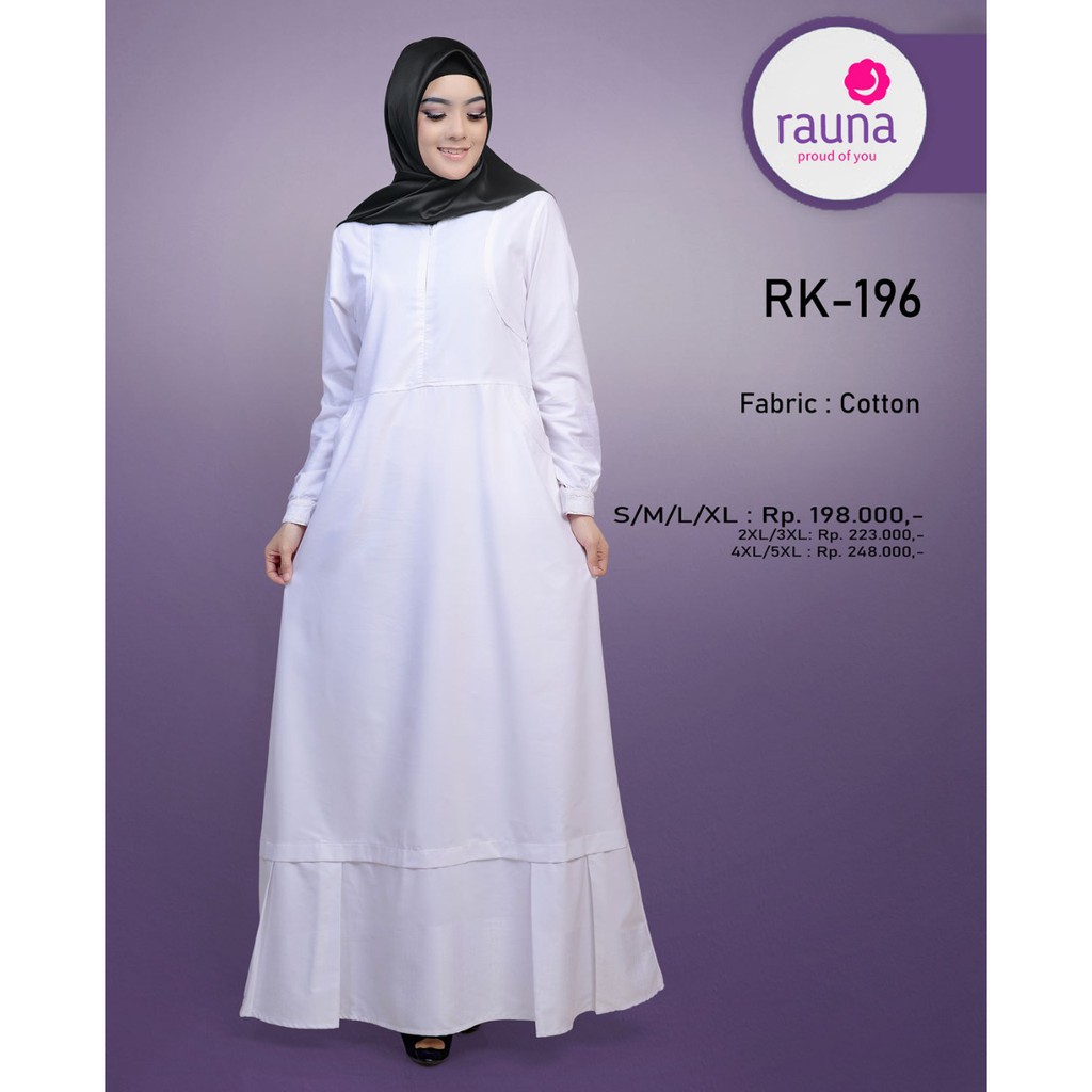 เสื้อคลุมสีขาว Rauna Rk 196 / Gamis / Muslimah Gamis / ล่าสุด Gamis ...