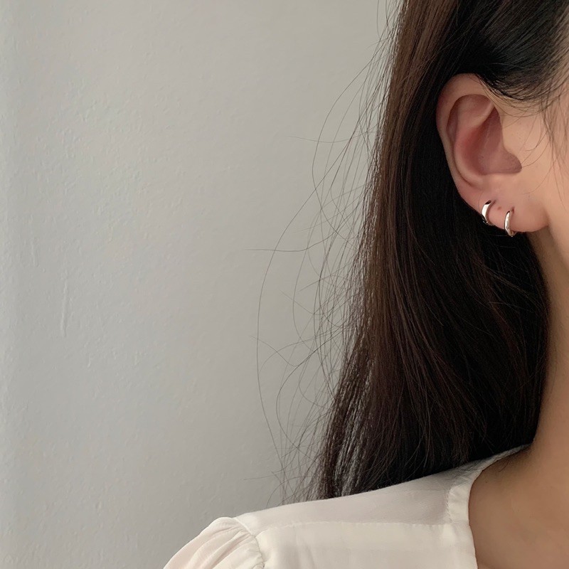 A.piece all silver 925 ต่างหูเงินแท้ Basic one-touch earrings(151-153) - a.piecestores - ThaiPick