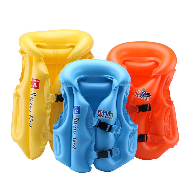 PVC Baby Life Vest Kids Children Floated Inflatable Swimsuit Swim ...