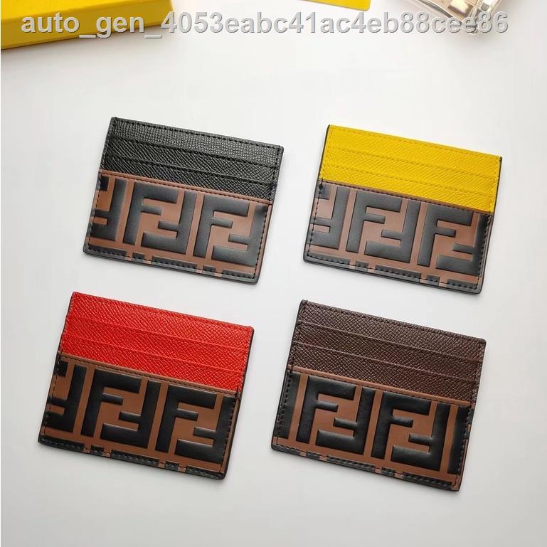 (With gift box) Genuine high quality Fendi card holder F is Fendi ...