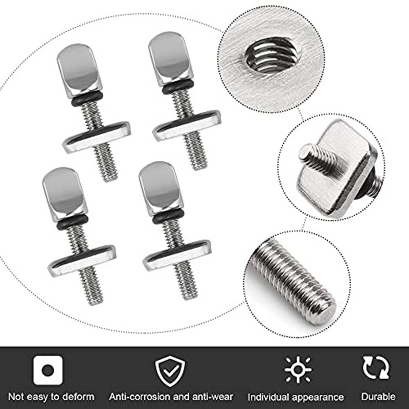 Set of 4 Surfboard Screw Fin Screws Stainless Steel Paddle Board Ready ...