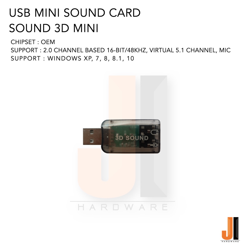 USB Mini Sound Card Sound 3D 2.0 Channel (สินค้าใหม่ มีการรับประกัน ...