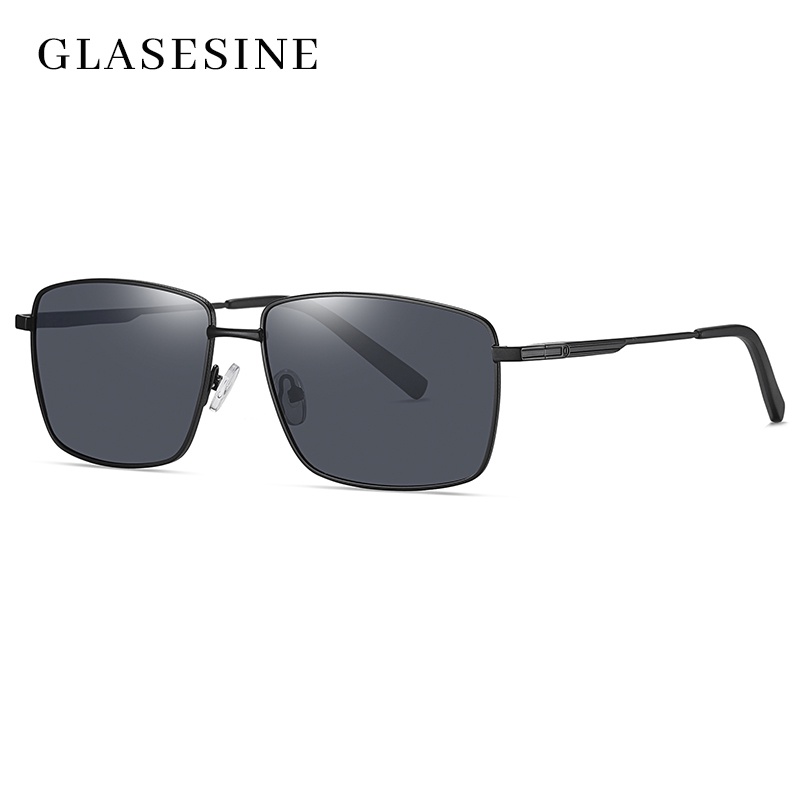 B2021 Glasesine Polarized Mens Sunglasses Anti Uv Square Metal Full