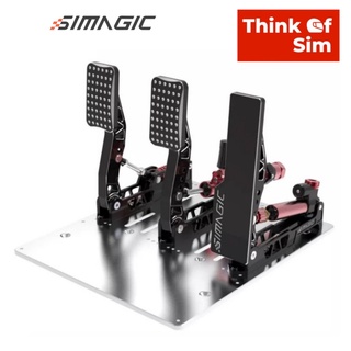 Simagic Pedal Hydraulic 100kg Loadcell Tri-Pedal Set Crimson Edition ...