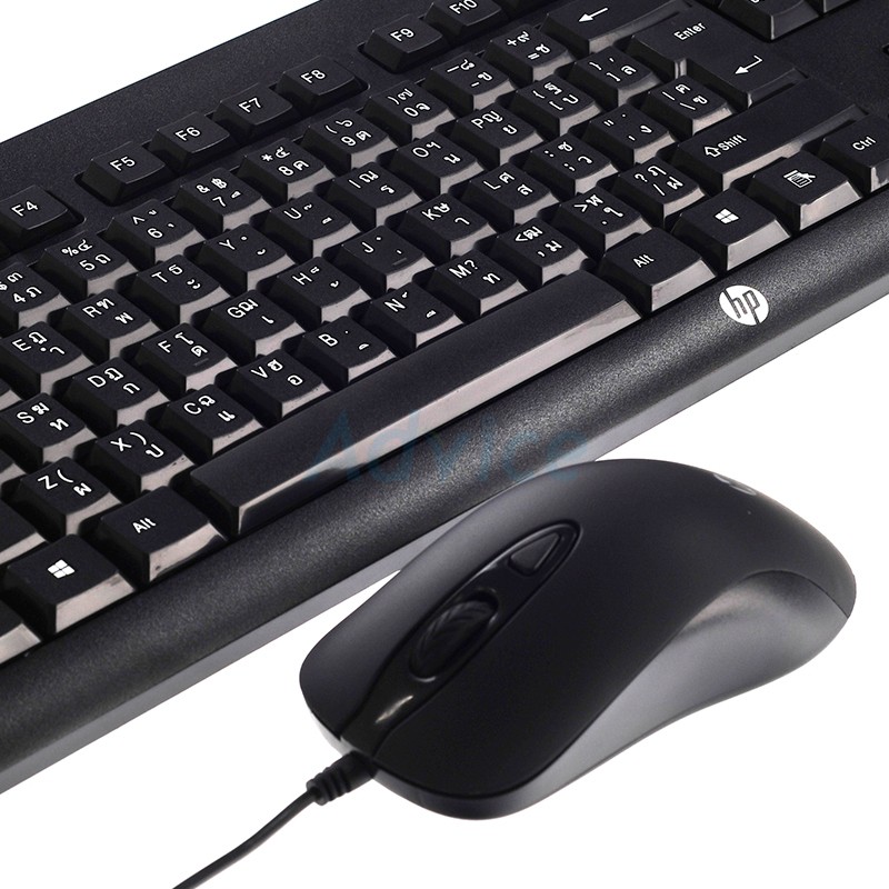 KeyboardMouse (2in1) USB HP (KM100) Black - nunahatthamas - ThaiPick