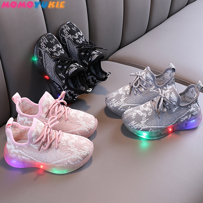 หลังการขายSize 21-30 Children LED Sneakers With Light Up sole Baby Led ...
