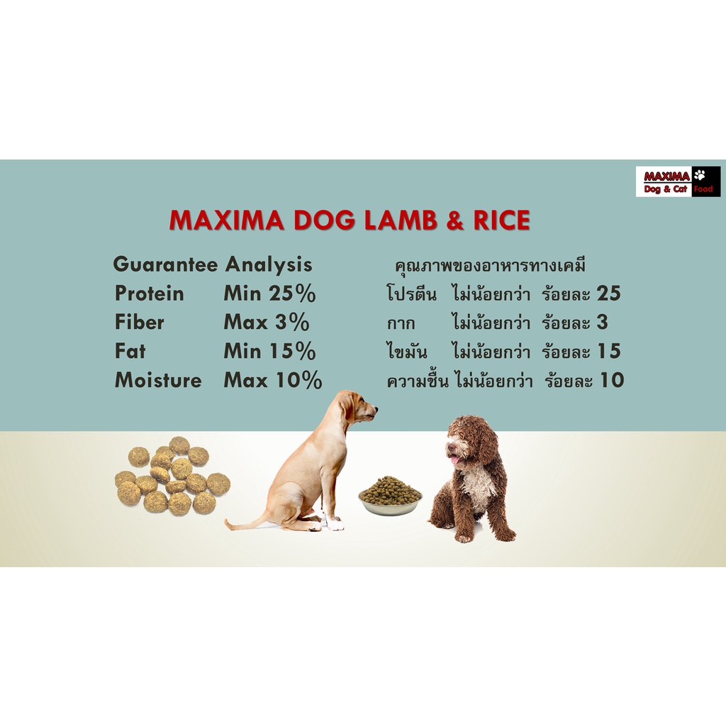 MAXIMA DOG LAMB RICE - 15KG อาหารสุนัข Maxima 15 กก. - smartpet ...