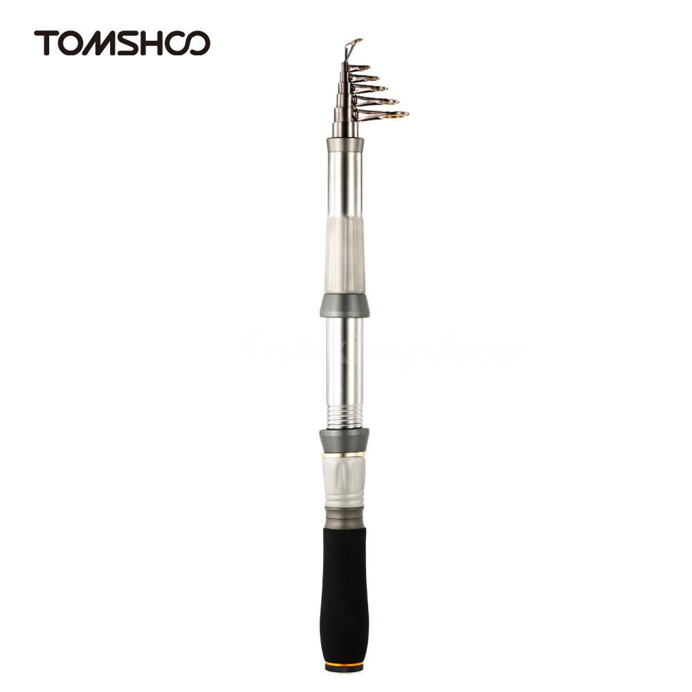 (fhyg) tomshoo คันเบ็ดตกปลาคาร์บอนไฟเบอร์แบบพกพา 1 . 8 ม./2 . 1 ม. ...