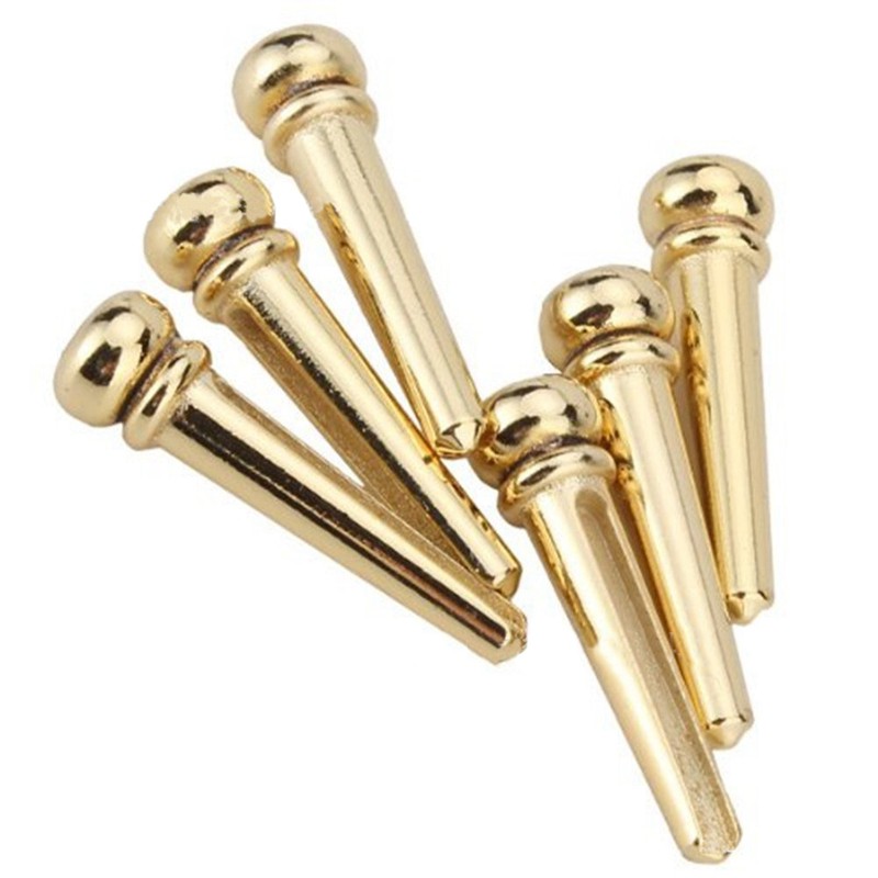 6PCS Guitar Brass Bridge Pins Saddle Nut Replacement Parts - autunmanla ...