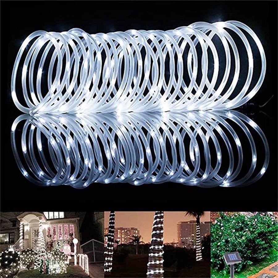 วินาทีPAMNNY 122232M Led Solar Christmas String Lights Outdoor 8 Modes ...