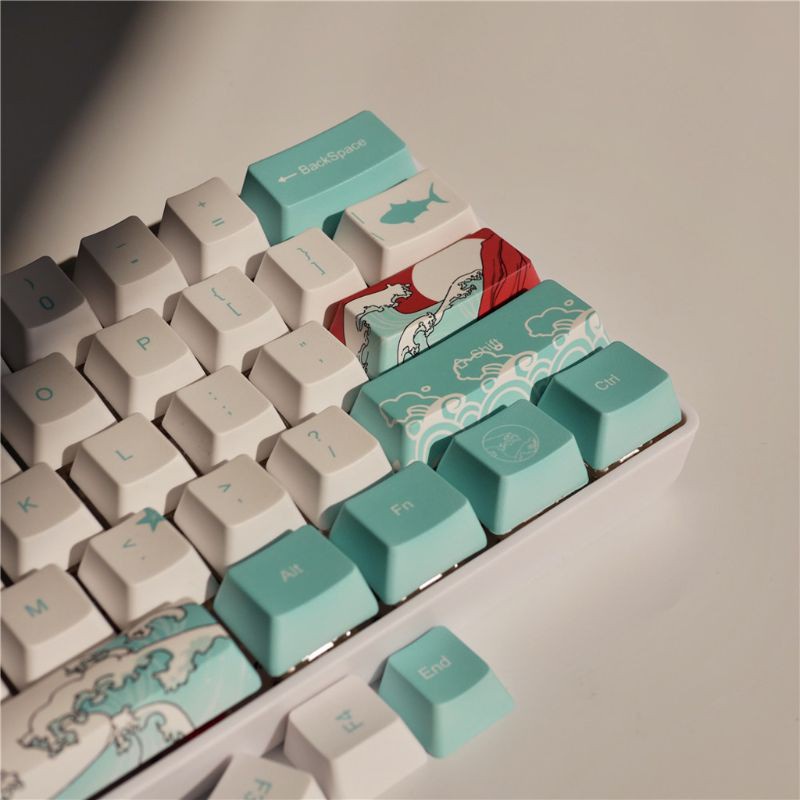 Sea Coral Keycap PBT Five Sides Dye-Subbed Spacebar 6.25U OEM Profile ...