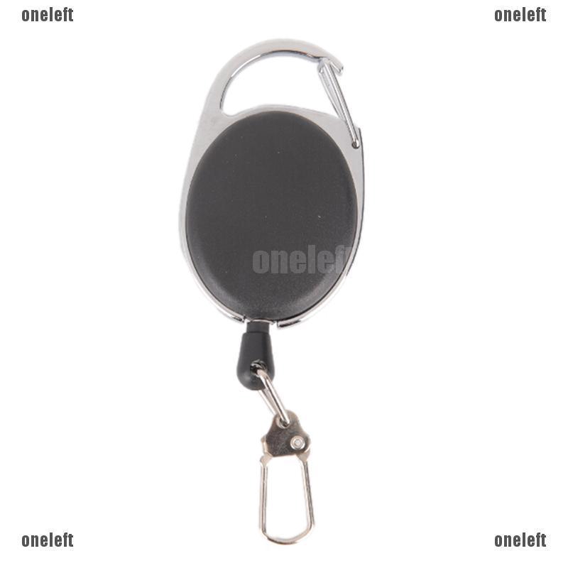 Retractable Key Chain Reel Steel Cord Recoil Belt Key Ring Badge Holder ...