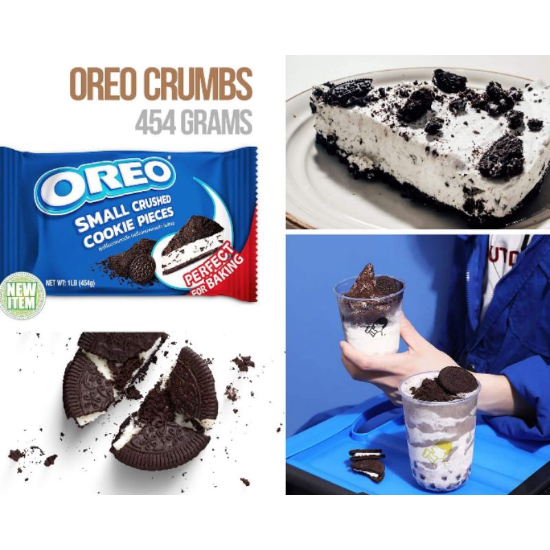 โอรีโอบด Oreo Small Crushed Cookie Pieces for Baking - 454g | Shopee ...