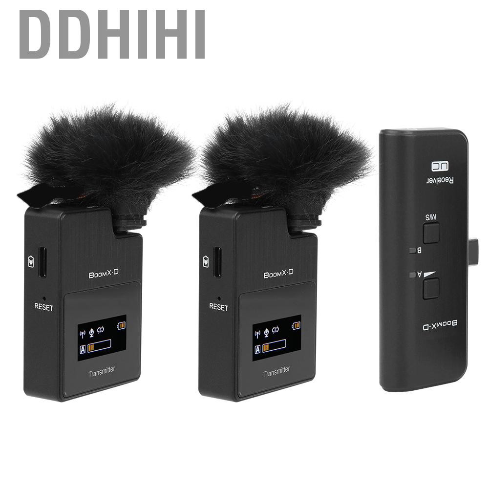 Ddhi Annjo Comica Boomx - D Uc2 2 . 4 G ไมโครโฟนไร้สายสําหรับ Two Mic ...