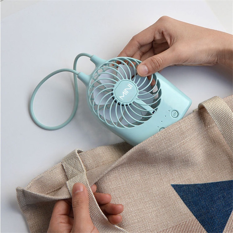 DTVANE Creative Small Fan Silicone Rope Sling Portable Mini Charging ...