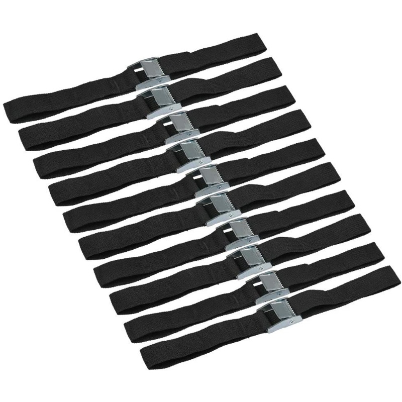 10 Pcs Black Lashing Straps with Clamping Lock Heavy Duty Fastening ...