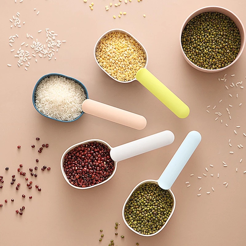 Rice Measuring Scoop With Sealing Clip / Long Handle Coarse Grains ...
