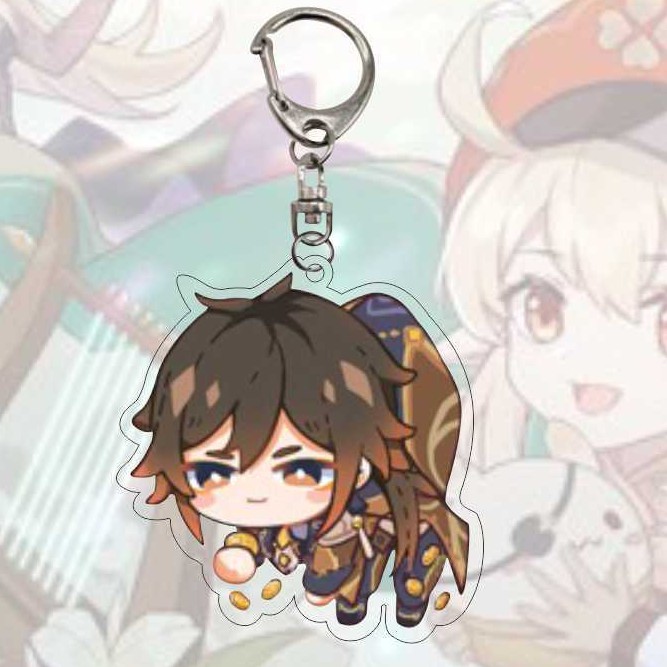 Q Keychain พวงกุญแจ Genshin Impact สูงประมาณ6cm พวงกุญแจการ์ตูน อะนิเมะ ...