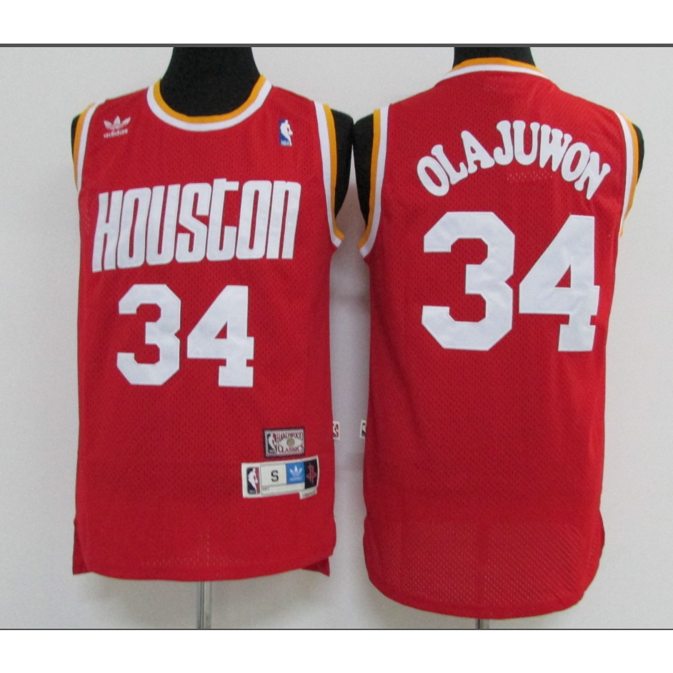 5 stylesnba jersey Houston Rockets No.34 Olajuwon red basketball ...