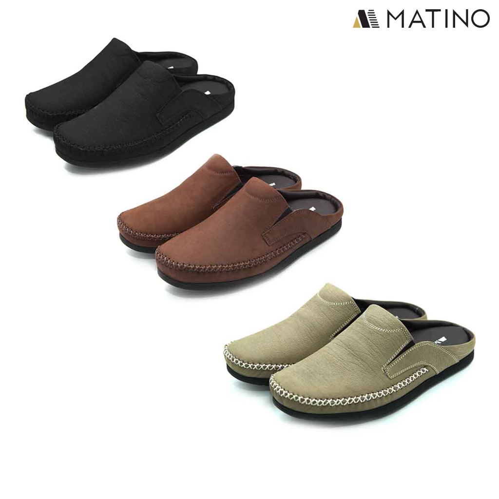 MATINO SHOES รองเท้าชายหนังแท้เปิดส้น รุ่น MCS 9798 - BLACKBROWNTORO ...
