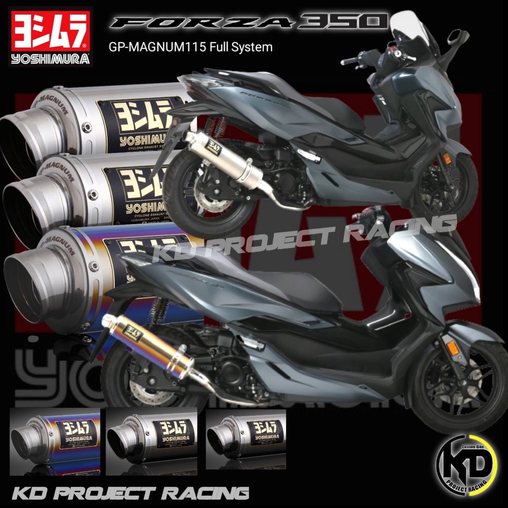 ท่อ Yoshimura GP-MAGNUM115 Full System Honda FORZA 350 , ADV350 มี มอก. ...