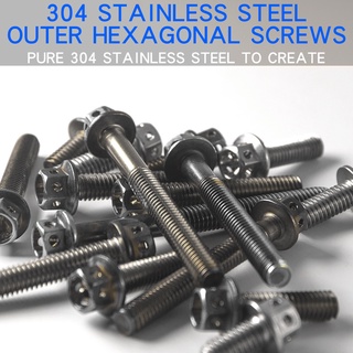 ปรับโฉม&Car Motorcycle Screw Stainless Motorbike Hexagonal Screws M6X12 ...