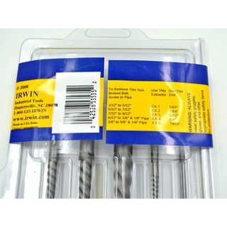 IRWIN ถอนเกลียวซ้าย 5 ตัวชุด EX1-EX5 Hanson 53535 Made In USA | Shopee ...