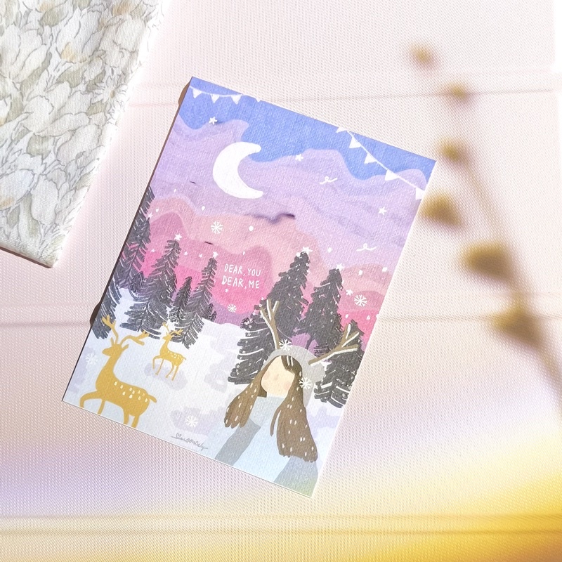 โปสการ์ด Postcard | Dear you, deer me | Shopee Thailand