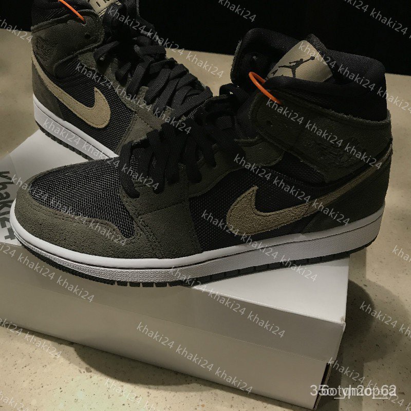 【ของแท้ 100 %】Khaki24 Air Jordan 1 mid AJ1 Olive Green Army Green ...