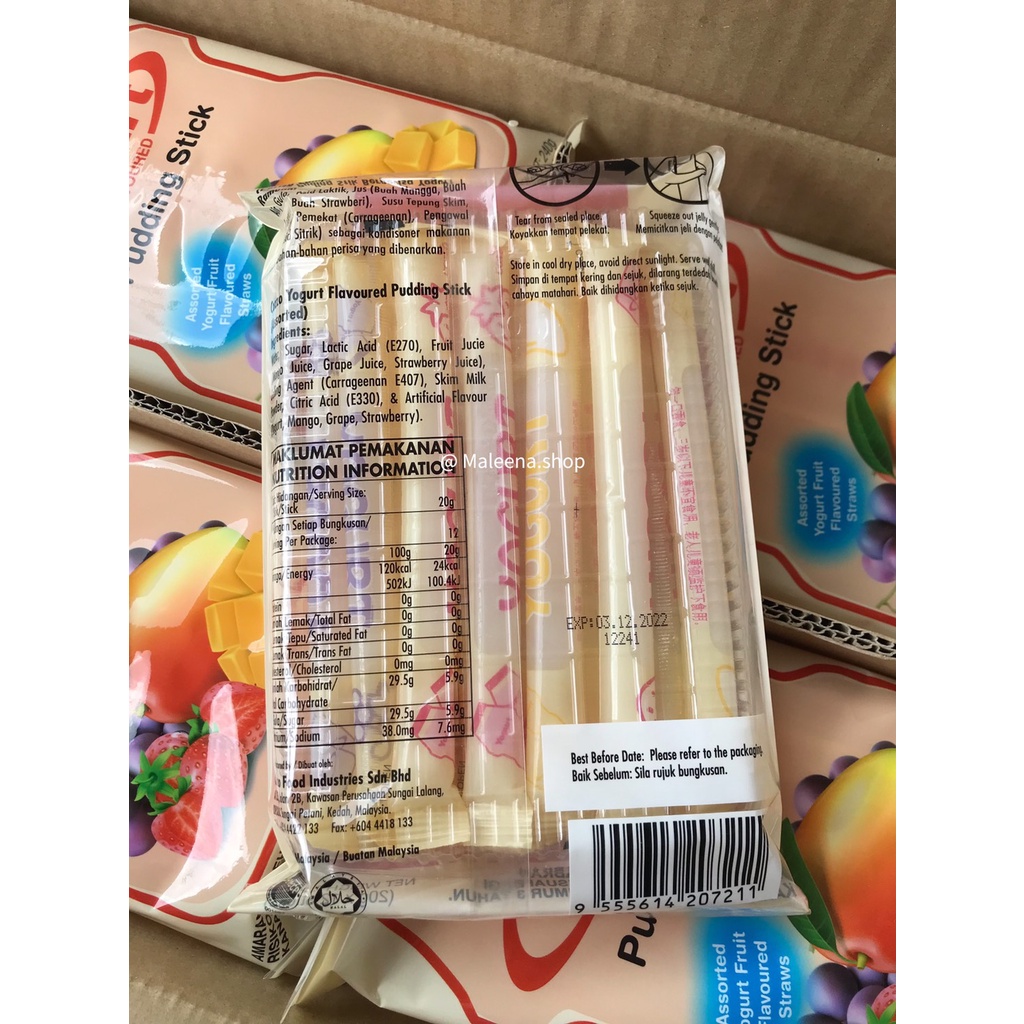 Cozz Pudding stick Jelly พุดดิ้ง โยเกริ์ตผลไม้รวมแบบแท่ง เยลลี่ ขนมเยล ...