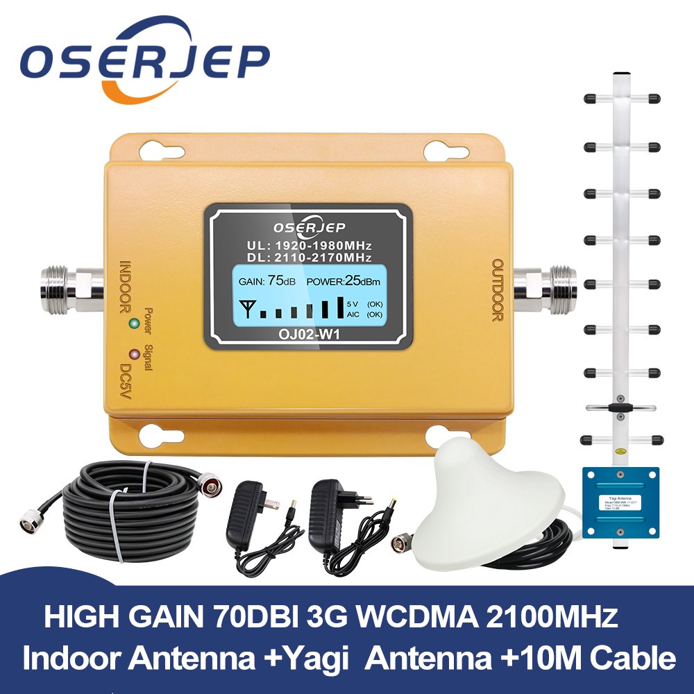 LCD display 3G mobile Signal booster 2100mhz UMTS Repeater Yagi Omni ...