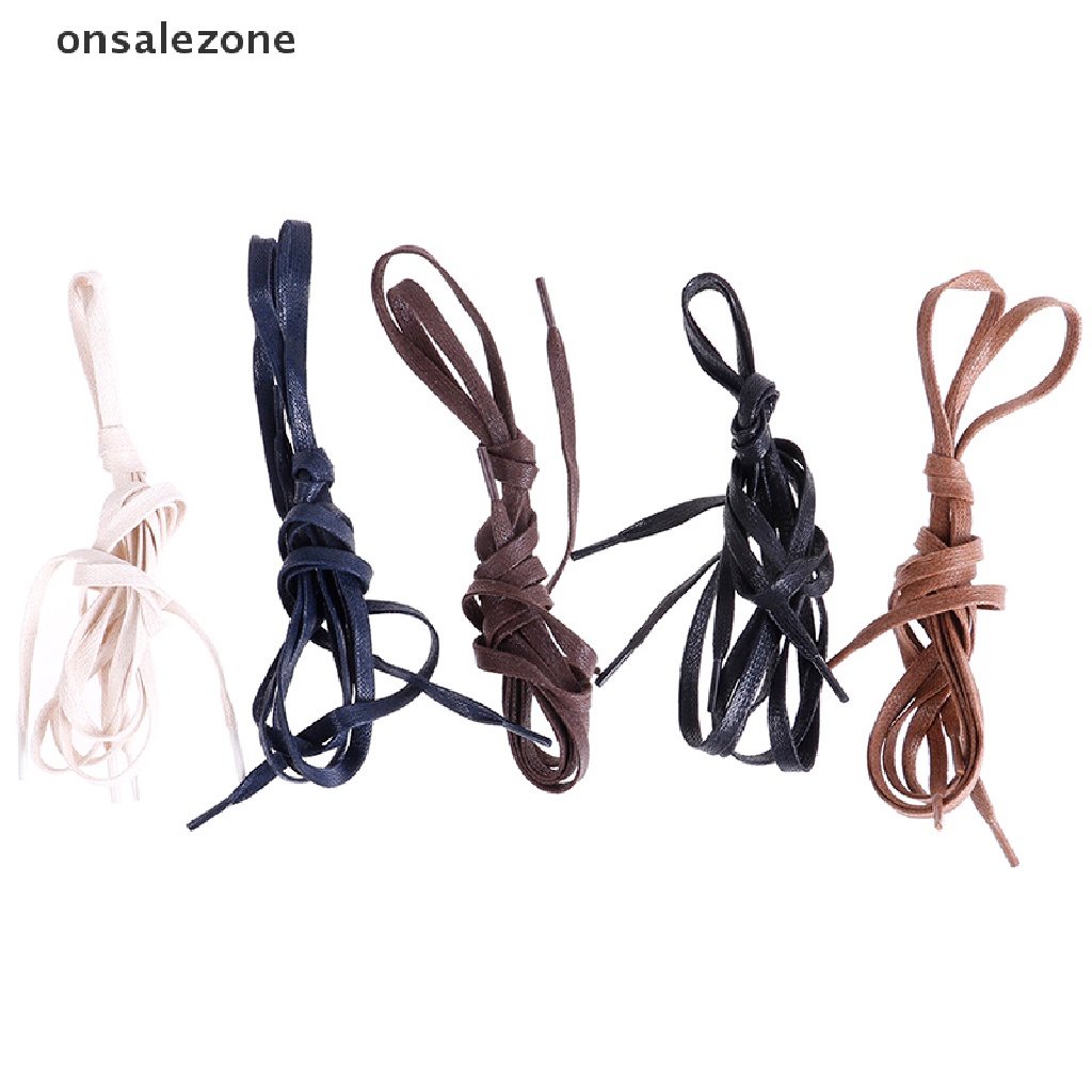 OZTH 1Pair shoelaces flat round leather shoes shoe strings 80cm /100cm ...