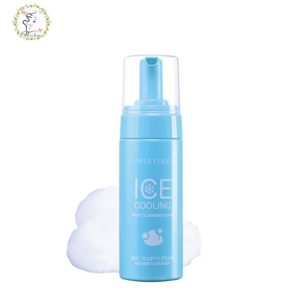 โฟมล้างหน้า มิสทินไอซ์คูลลิ่งวิปคลีนซิ่งโฟม Mistine Ice Cooling Whip ...