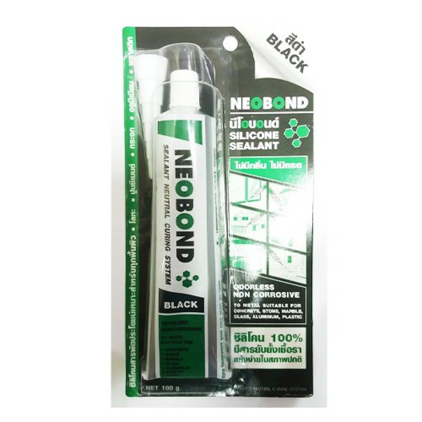 NEOBOND นีโอบอนด์ ซิลิโคน สีดำ ชนิดมีสารยั้บยั่งเชื้อรา ไม่มีกลิ่นไม่มี ...