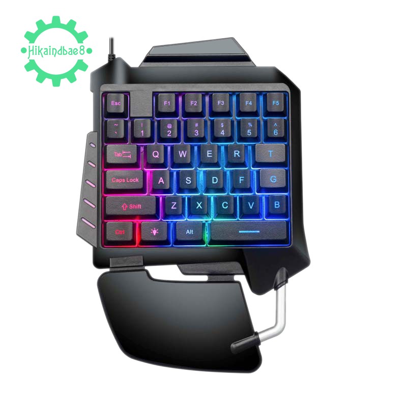 One Handed Wired Mechanical Keyboard 35 Keys Single Handed Gaming Mini ...
