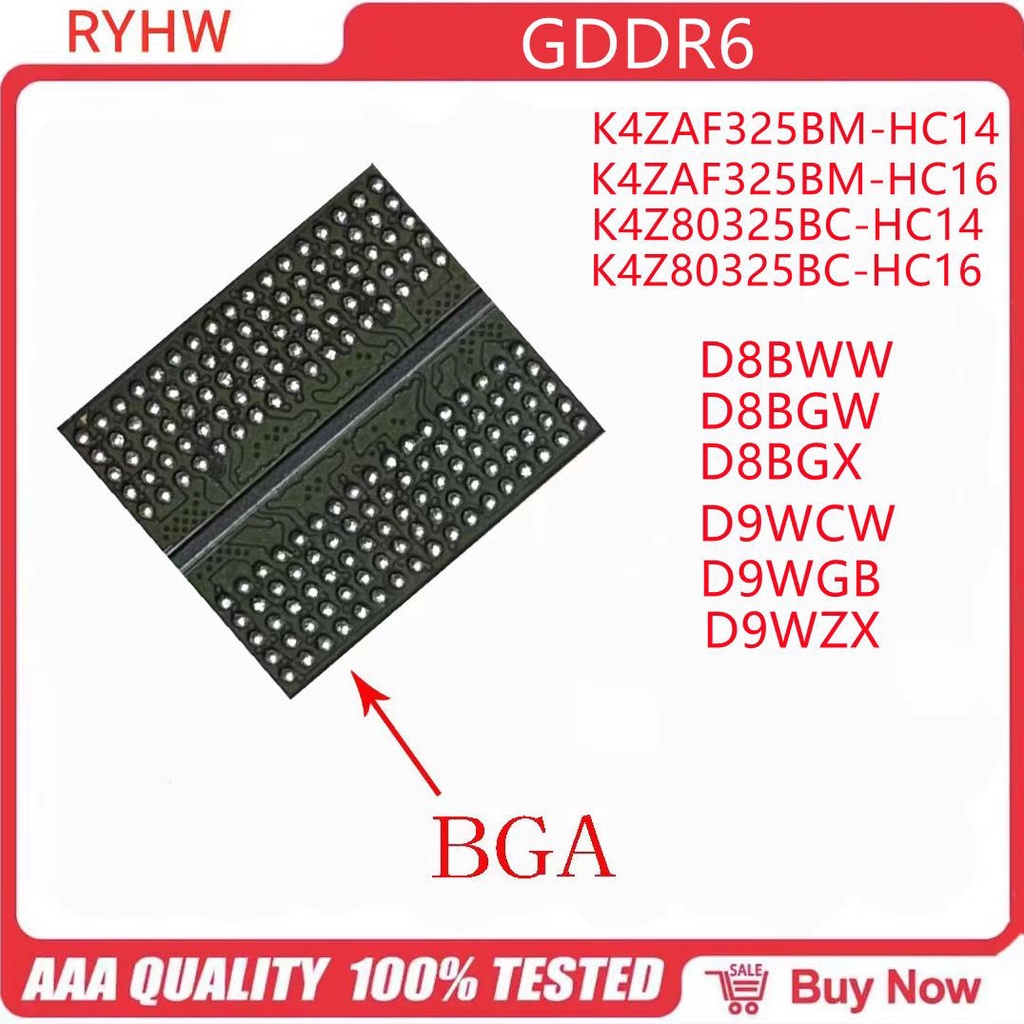 100% test DDR6 K4ZAF325BM-HC14 K4ZAF325BM-HC16 K4Z80325BC-HC14 ...
